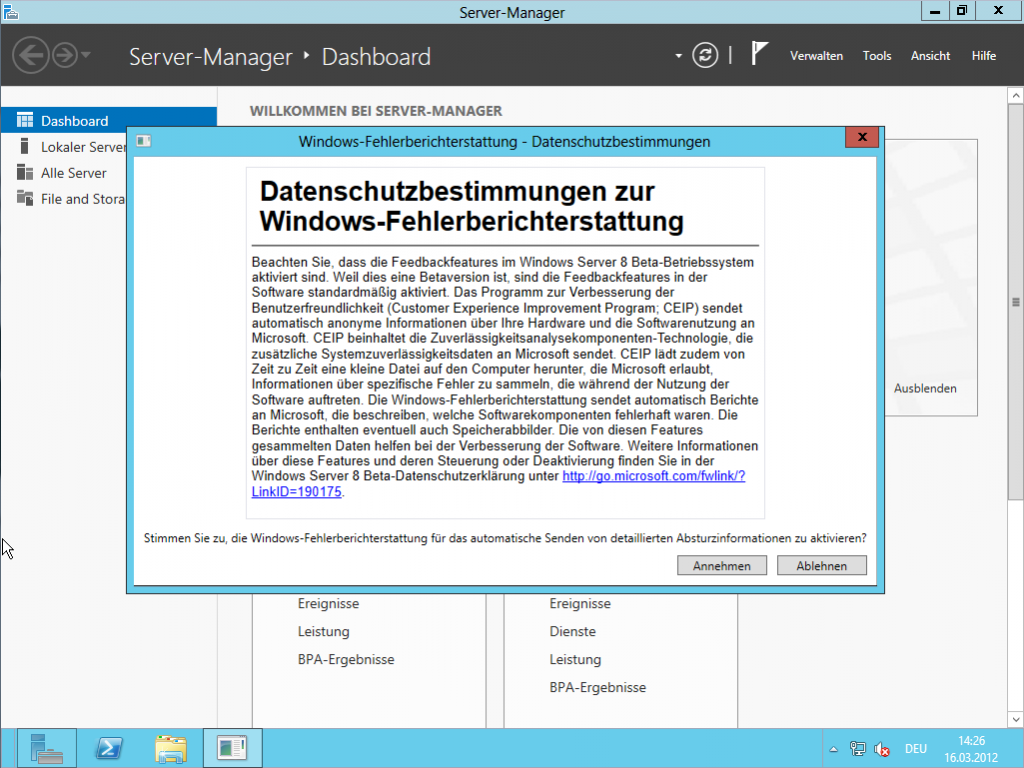 Windows Server 8 Beta – Installation von Active Directory und DNS ...