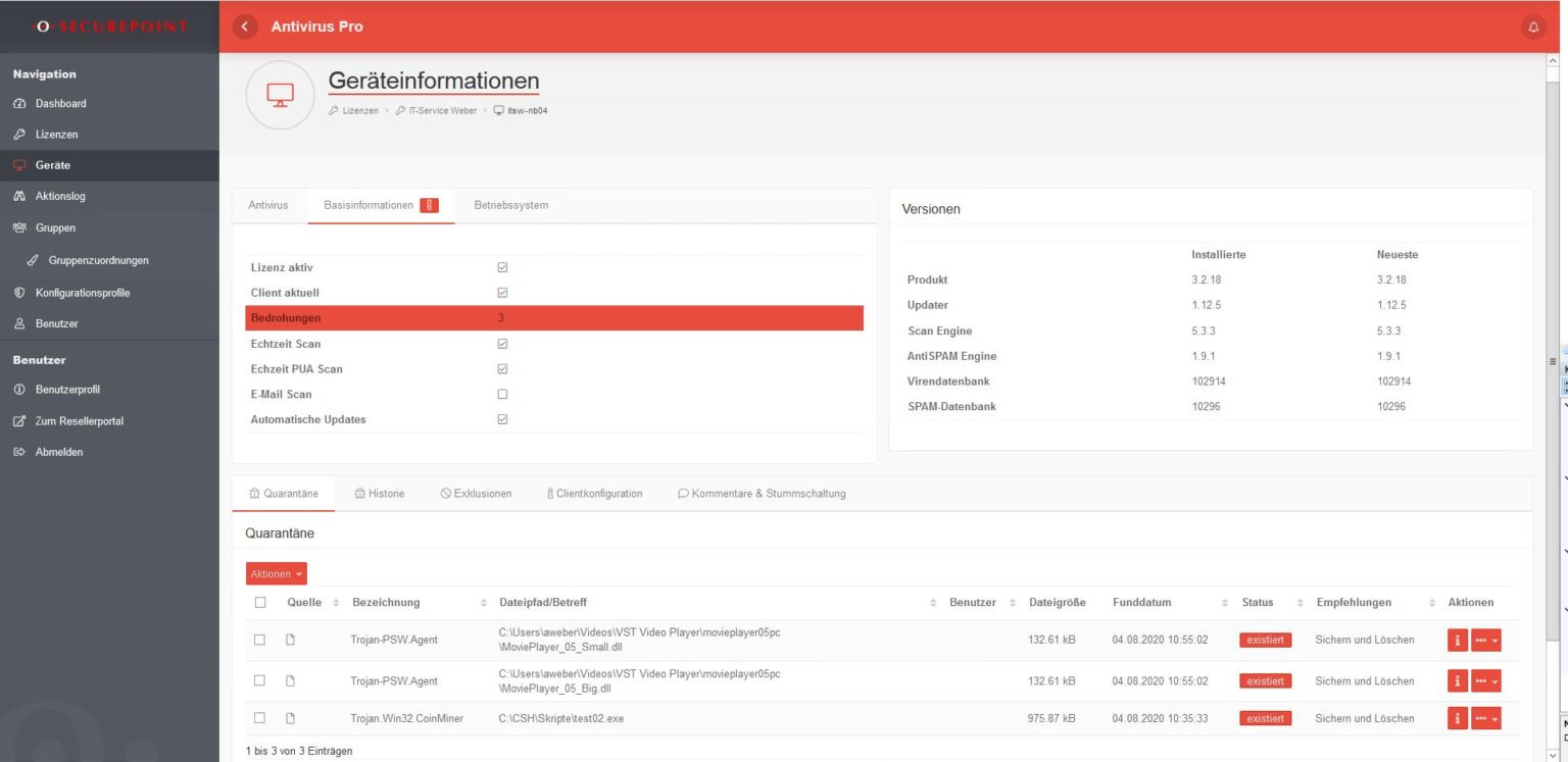 Ein erster Blick auf Securepoint’s Antivirus Pro – Andy's Blog