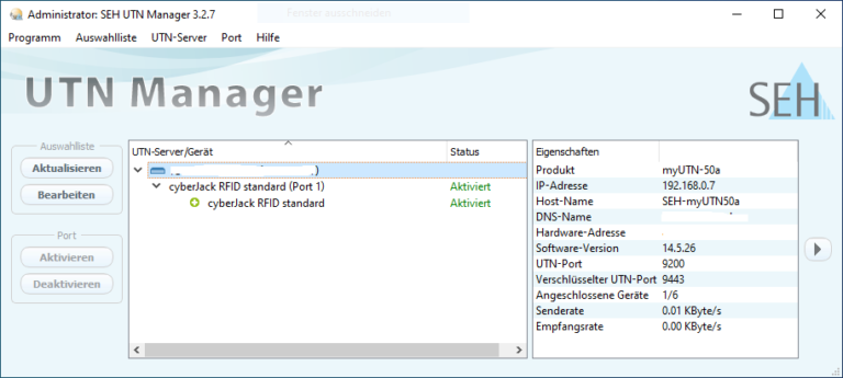 SEH myUTN-50a USB Deviceserver: Auto-Connect Workaround – Andy's Blog